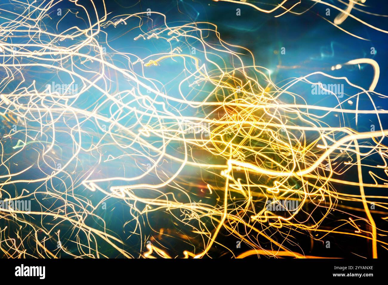 Dynamic Abstract Traces of Light with Blurred Movements and Vibrant ...