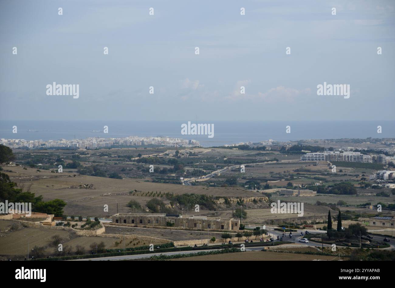 St. Paul's Bay view from Bastion Square, Mdina, Malta, Europe Stock ...