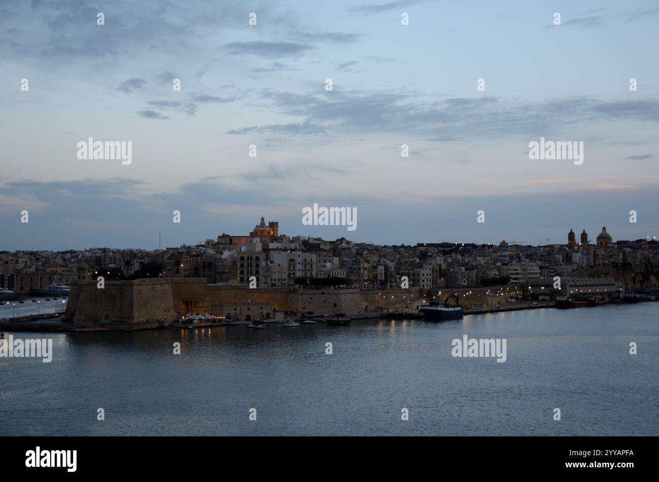 Isla-Senglea view from Floriana, Malta, Europe Stock Photo - Alamy