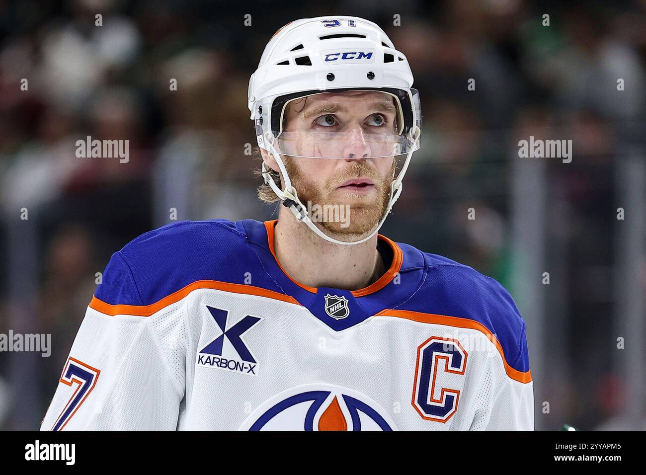 Edmonton Oilers center Connor McDavid (97) looks on during the third ...