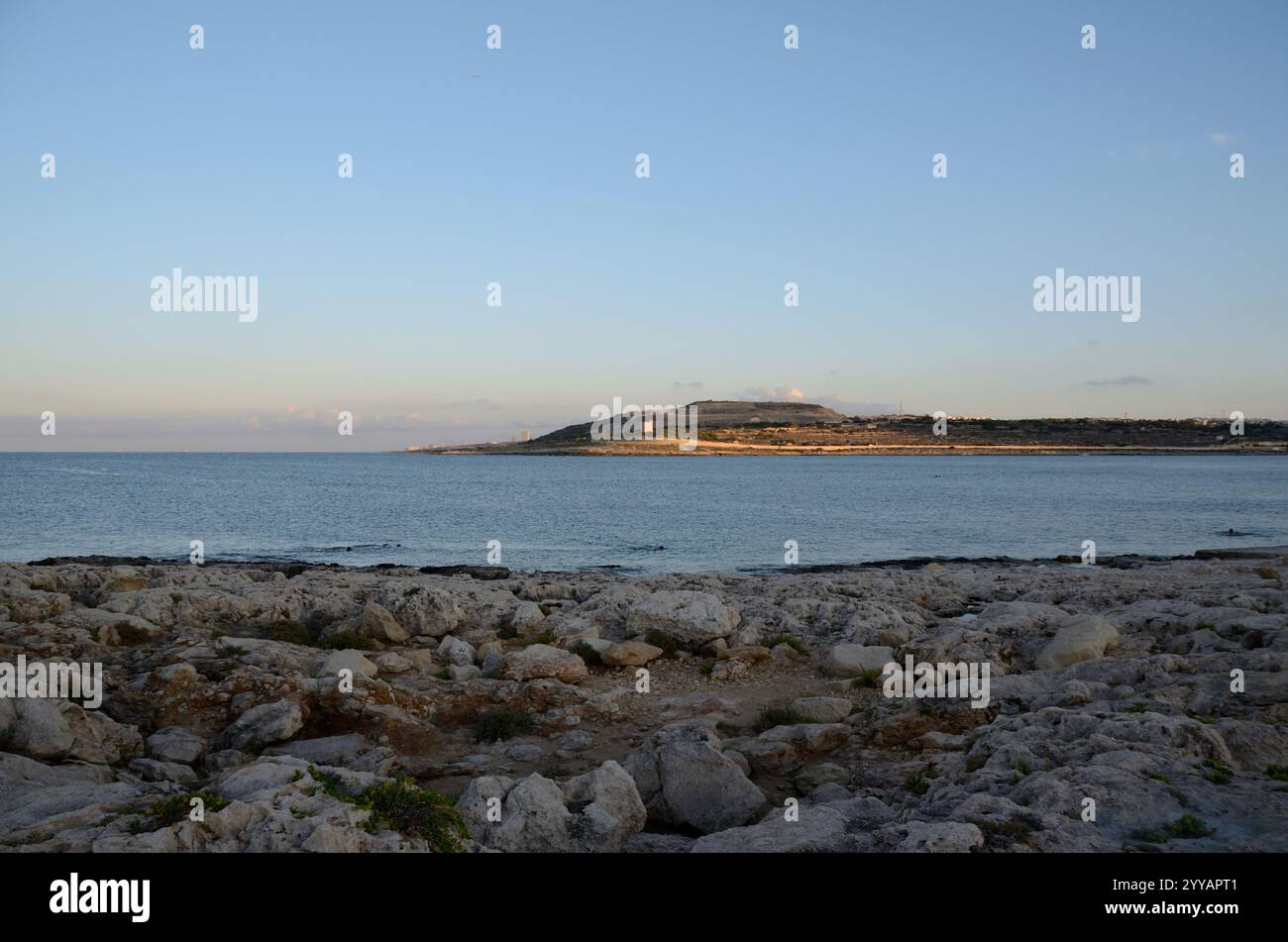 Qawra Point Beach, St. Paul's Bay, Malta, Europe Stock Photo - Alamy