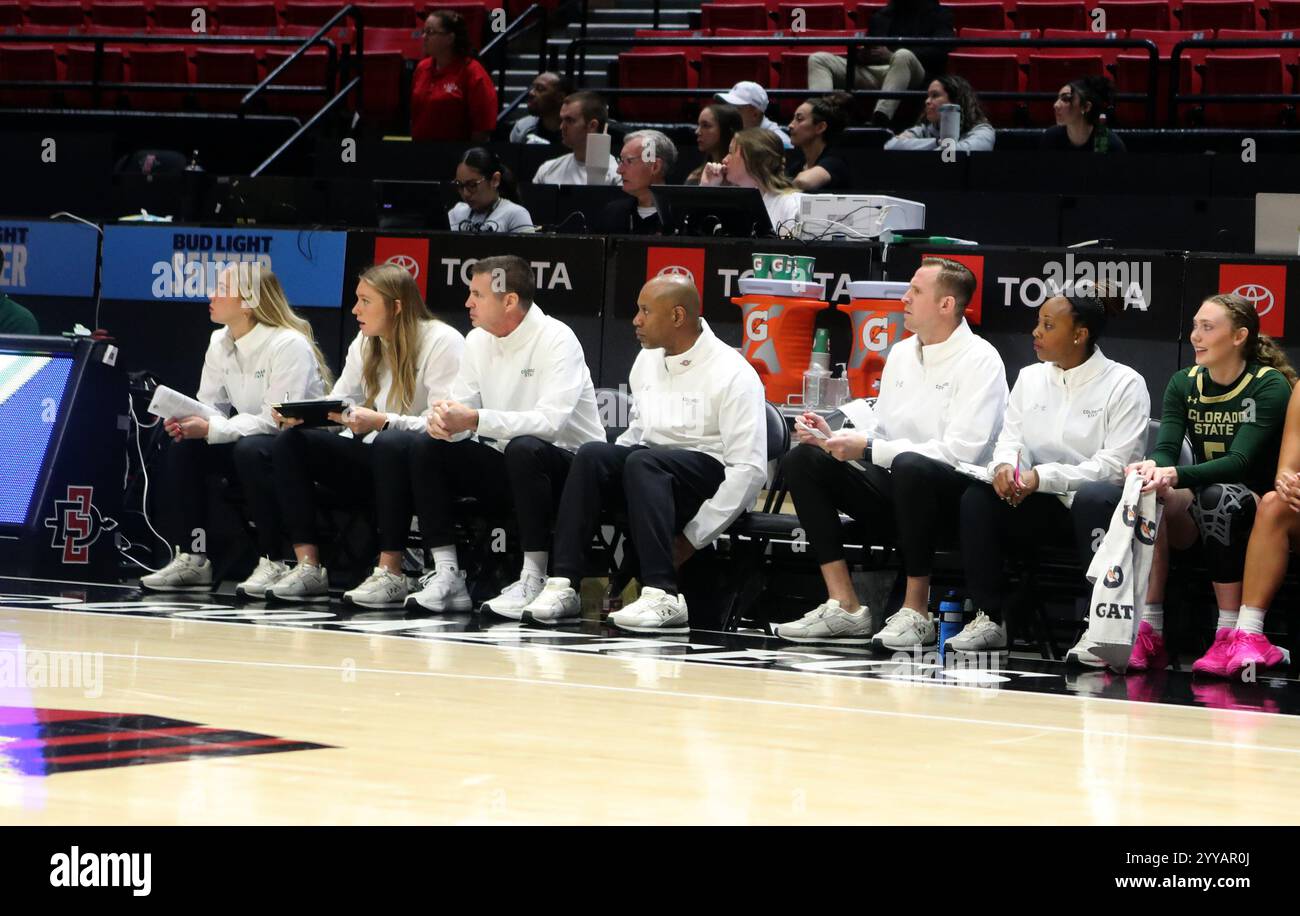 December 20, 2024 - The Colorado State Rams coaches watch the action ...