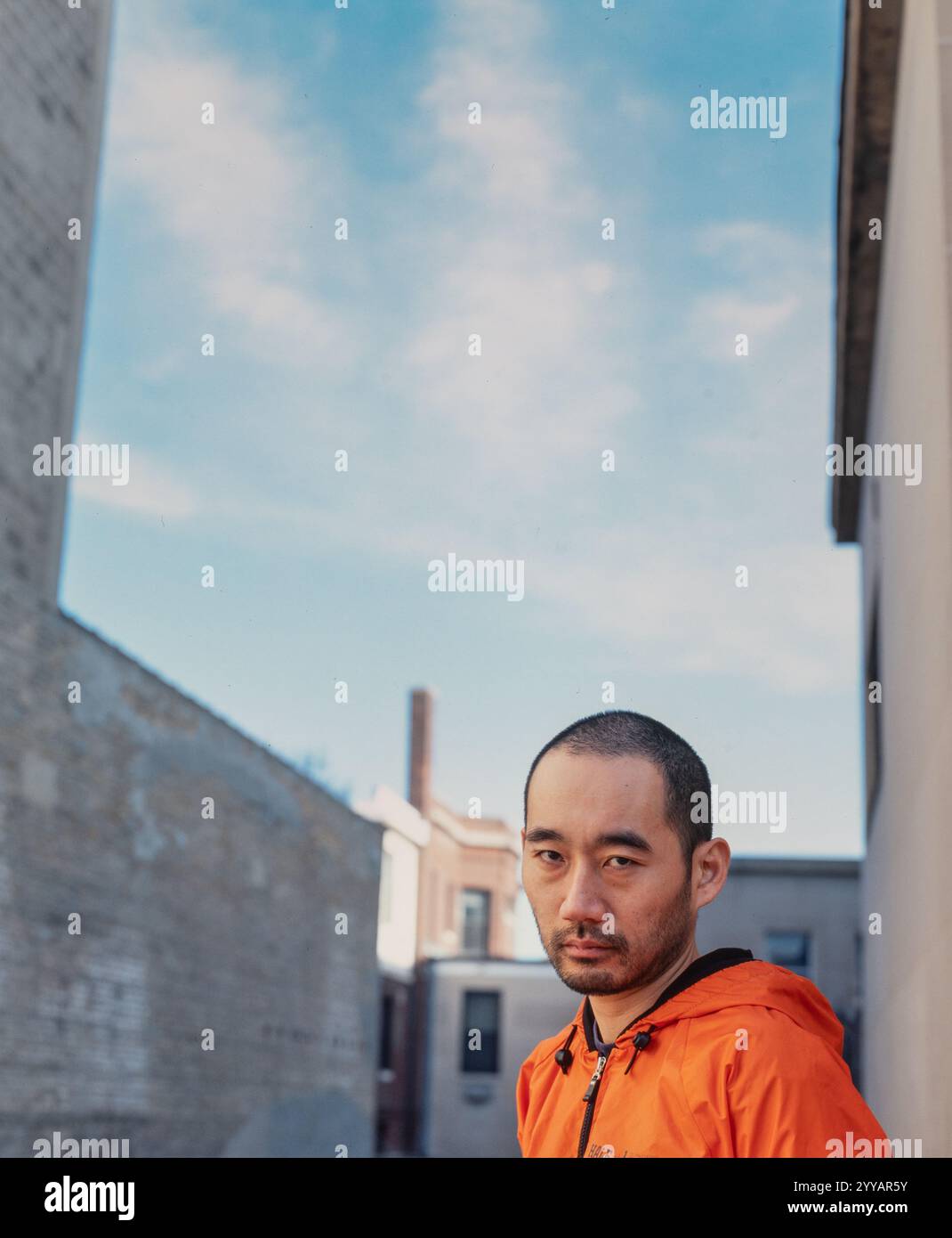 Japanese musician Toshimaru Nakamura, photographed in Chicago, Illinois ...