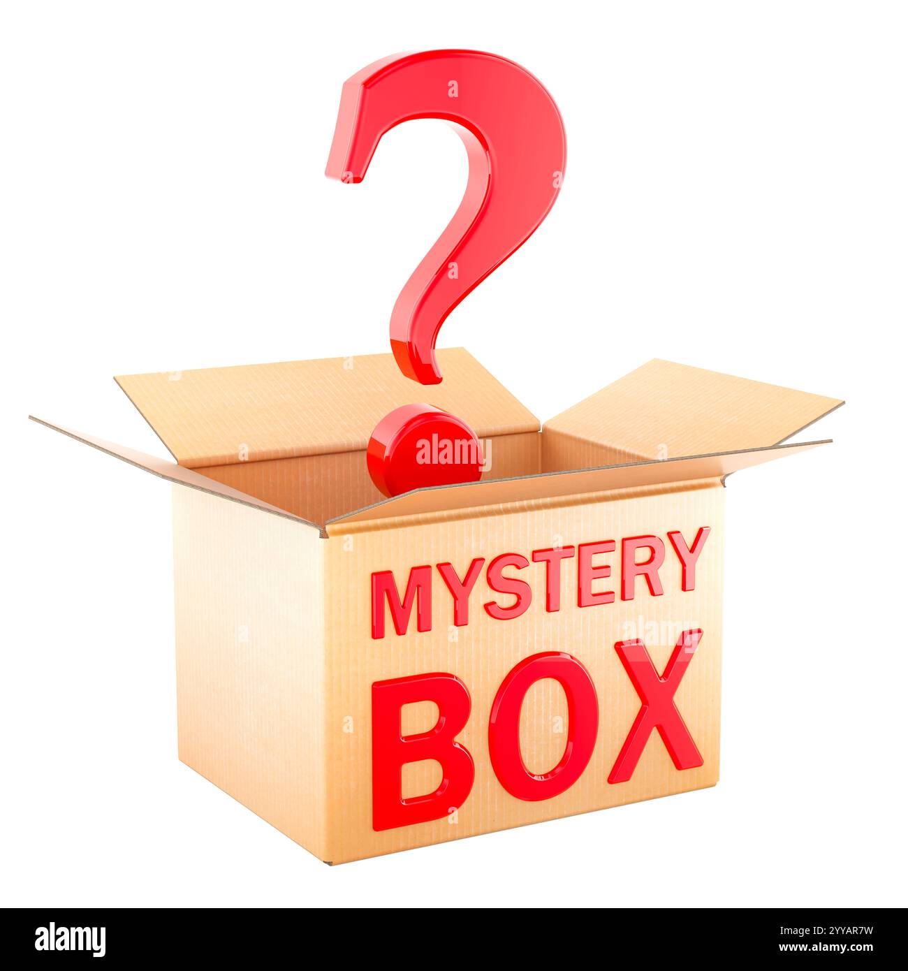Mystery Box, cardboard box with a question mark and mystery box ...