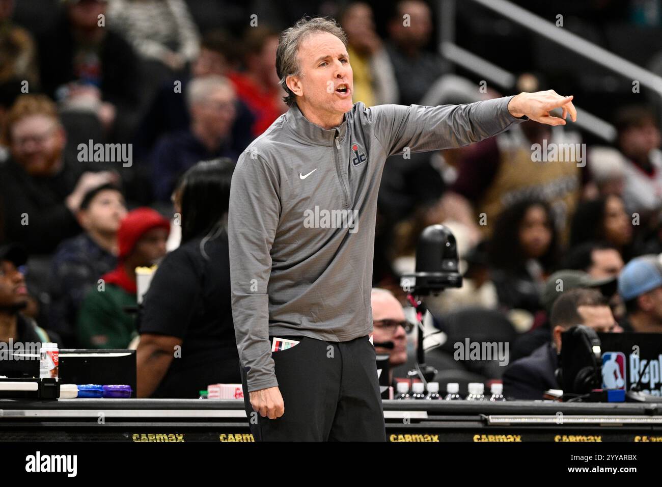 Washington Wizards head coach Brian Keefe in action during the first ...