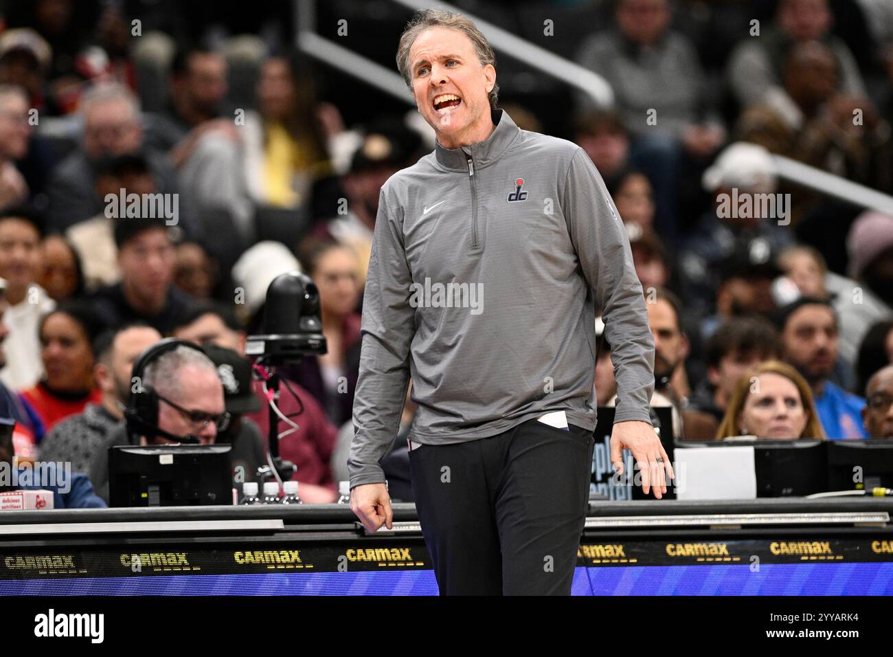 Washington Wizards head coach Brian Keefe in action during the first ...