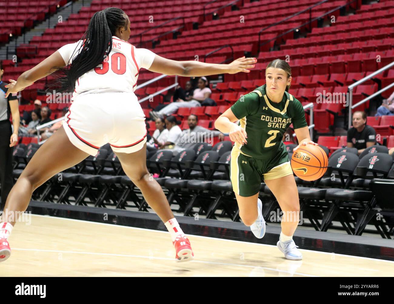 December 20, 2024 - Colorado State Rams guard Brooke Carlson #2 drives ...