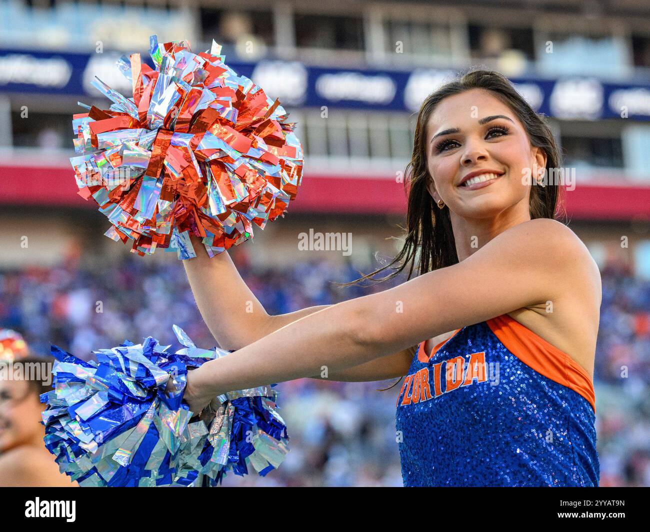 December 20, 2024: A member of the Florida Gators Dazzlers dance team ...