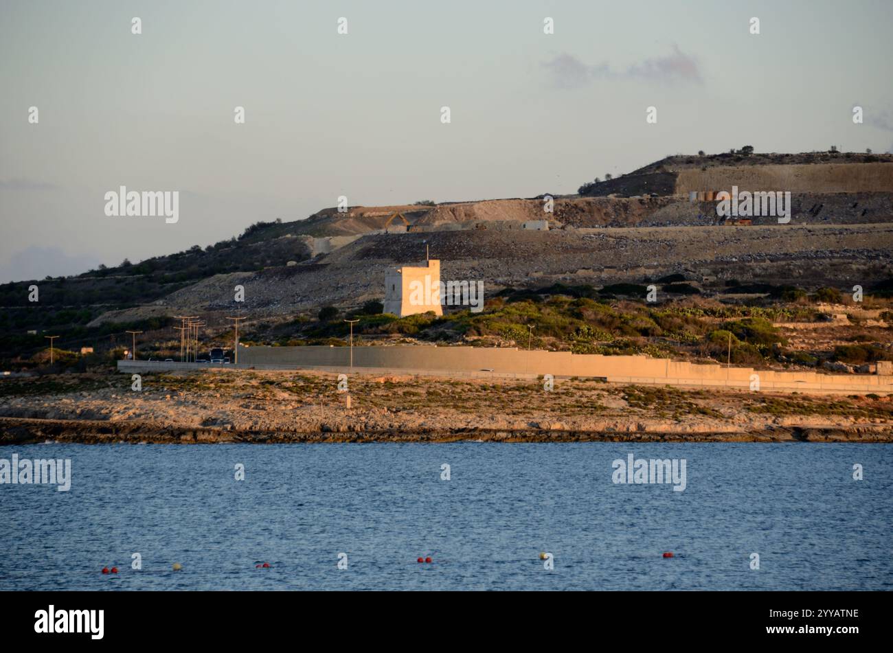 Tower of Maghtab, Naxxar view from Qawra, St. Paul's Bay, Malta, Europe ...