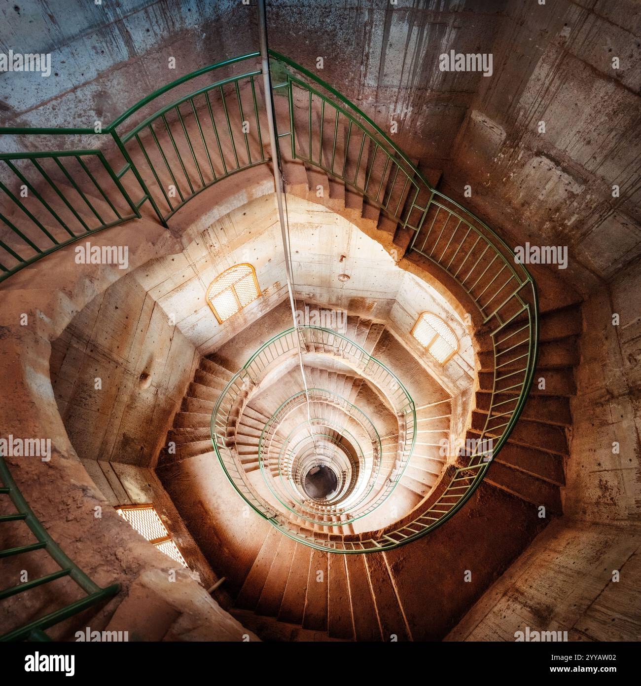Circular Staircase in an Old Tower Stock Photo - Alamy