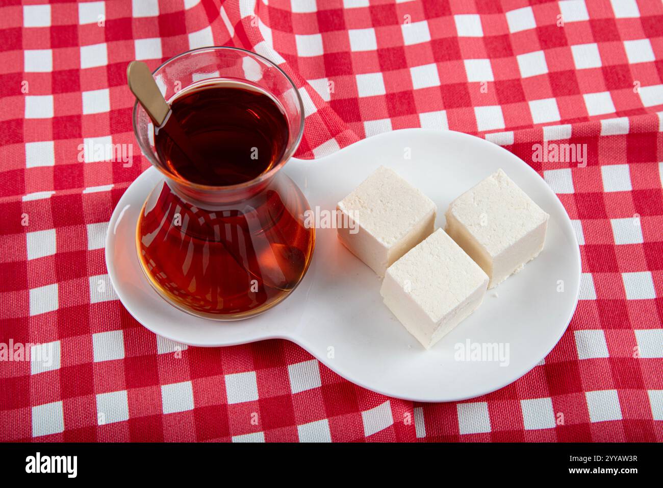 Turkish Traditional Kastamonu Cekme Helva Pismaniye. Halva on a black ...