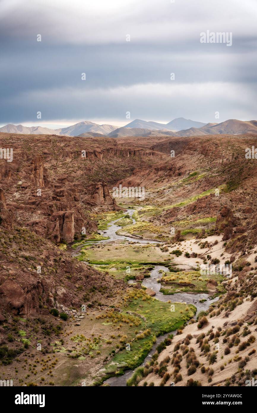 River and Road in the Altiplano Bolivia Stock Photo - Alamy