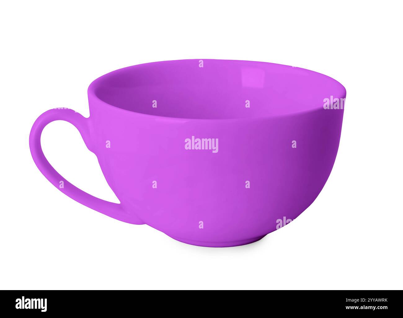 Blank violet cup isolated on white. Mockup for design Stock Photo - Alamy