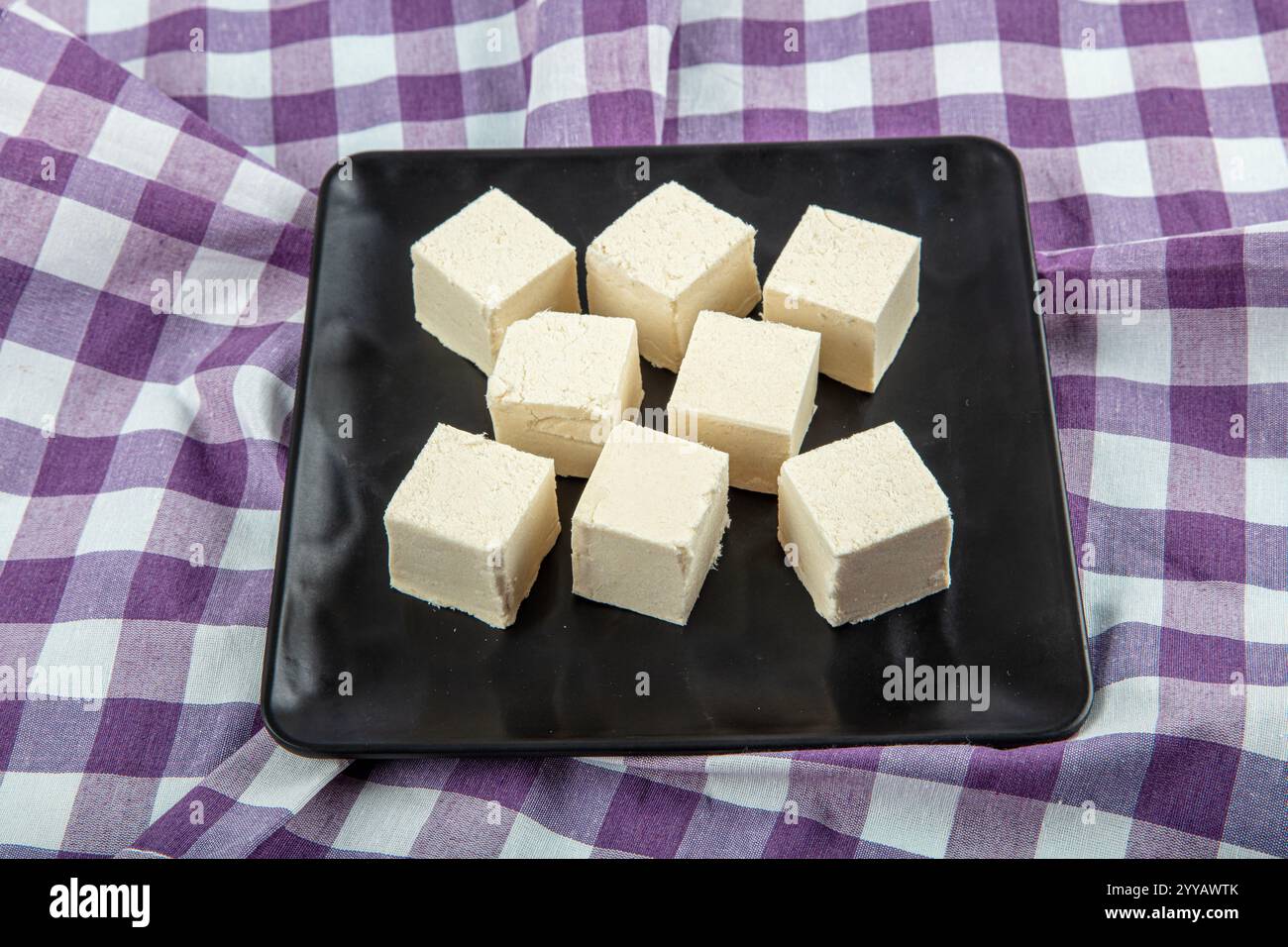 Turkish Traditional Kastamonu Cekme Helva Pismaniye. Halva on a black ...