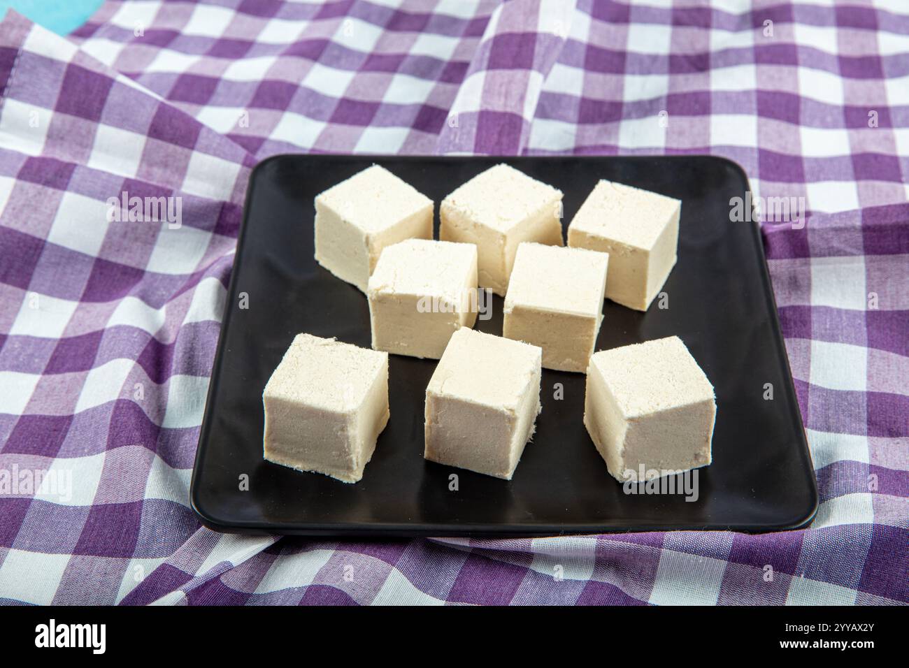 Turkish Traditional Kastamonu Cekme Helva Pismaniye. Halva on a black ...