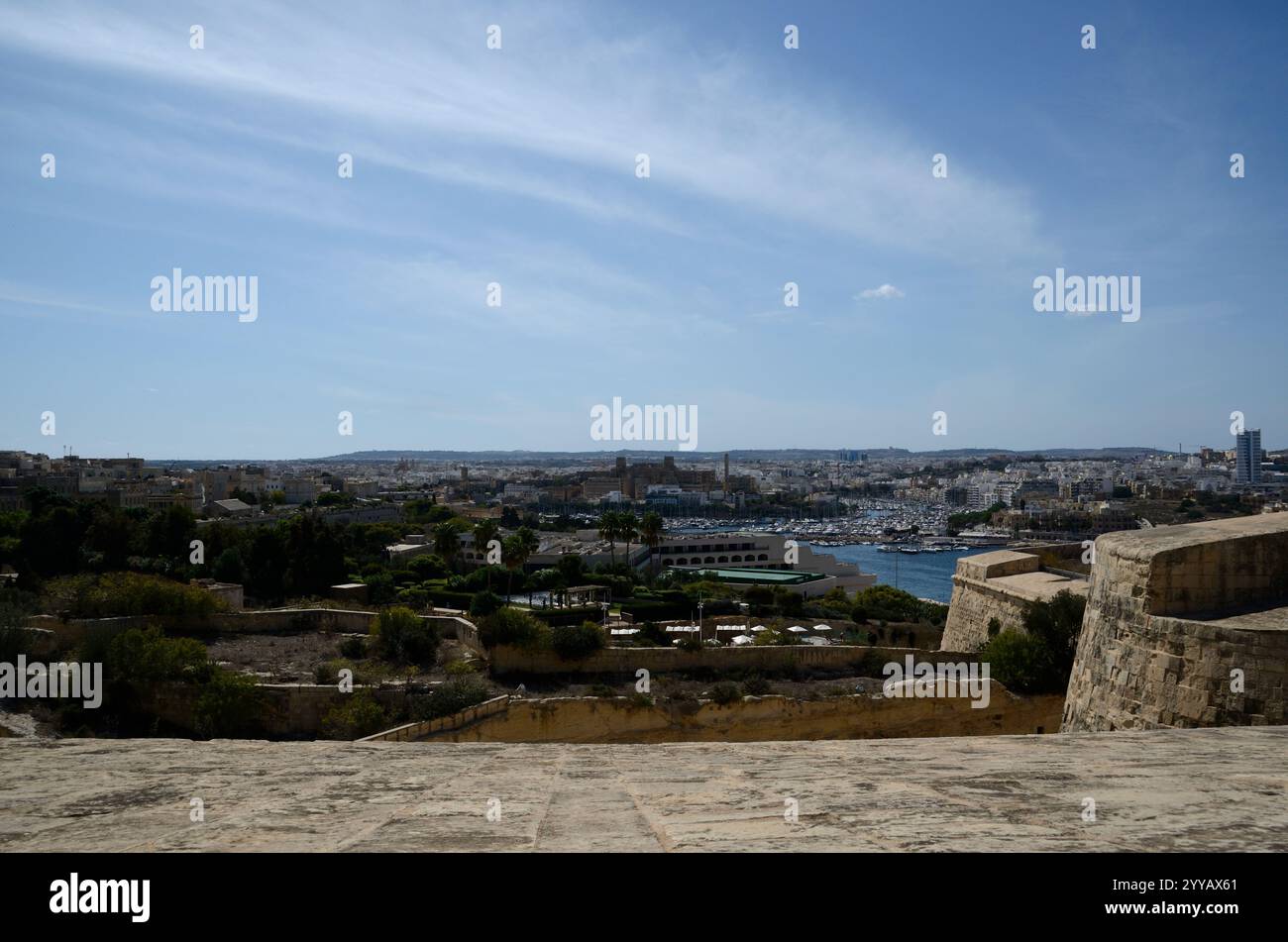 St. Luke's hospital, Pietà view from St. Andrew Bastion, Valletta ...