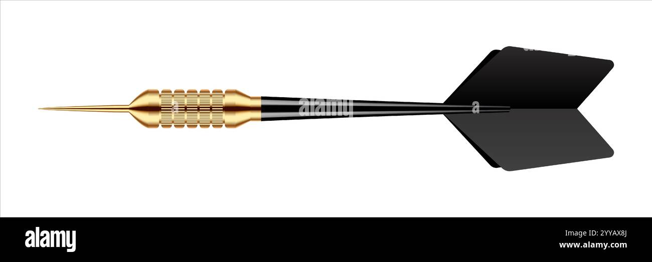 Dart arrow with metal tip and shadow. Dart throwing sport game ...