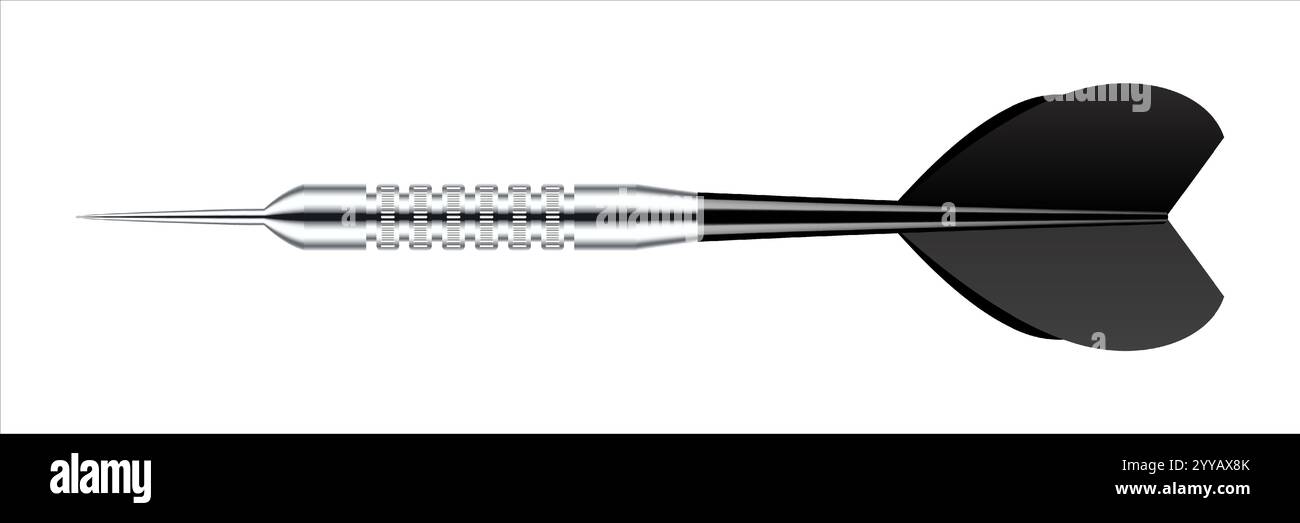 Dart arrow with metal tip and shadow. Dart throwing sport game ...