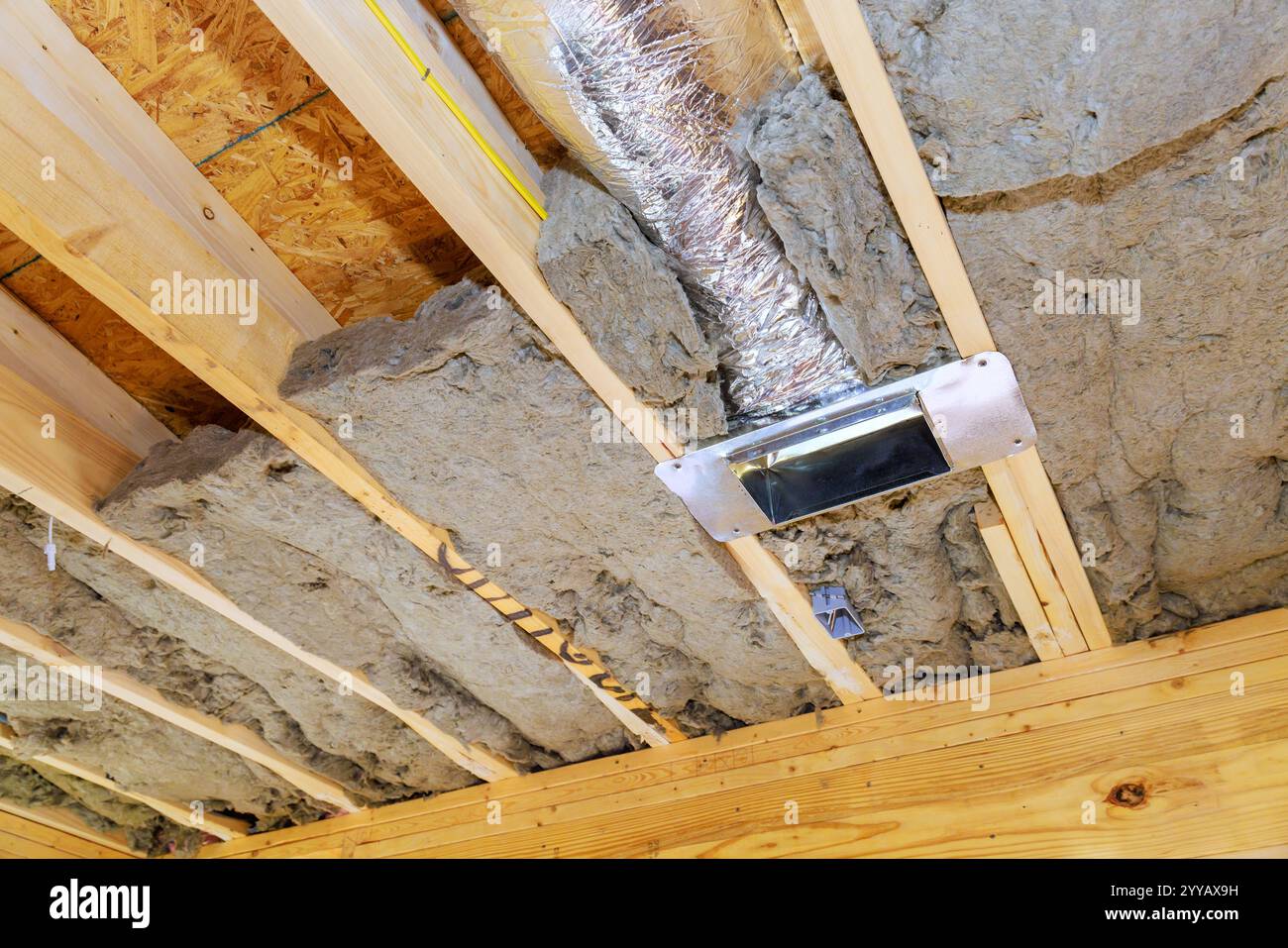 New insulation material is installed in building, showcasing ...