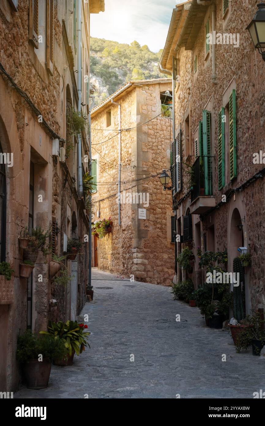 Small Alleyways in Majorca Villages Stock Photo - Alamy