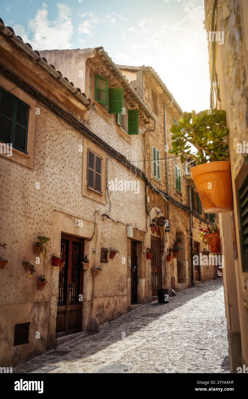 Small Alleyways in Majorca Villages Stock Photo - Alamy