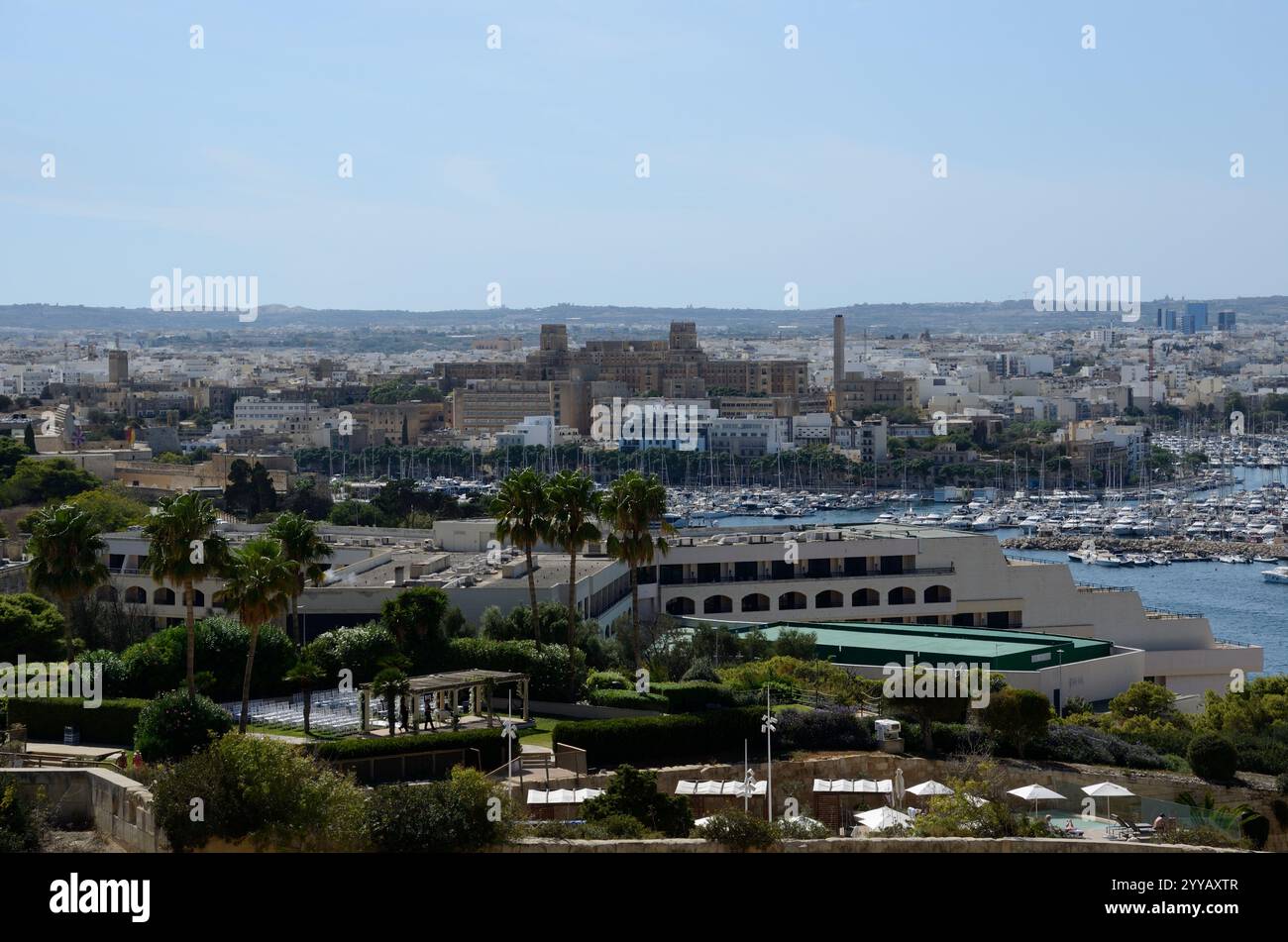 St. Luke's hospital, Pietà view from St. Andrew Bastion, Valletta ...