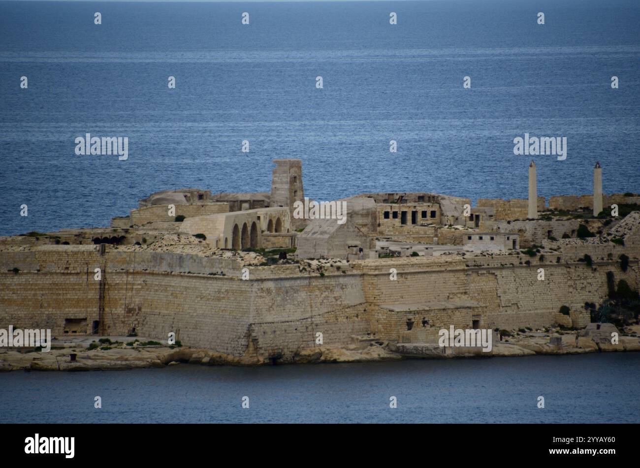 Fort Ricasoli, Calcara vie from Upper Barrakka, Valletta, Malta, Europe ...