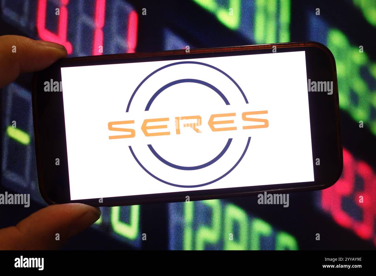 In this photo illustration, the Seres Group company logo is seen ...