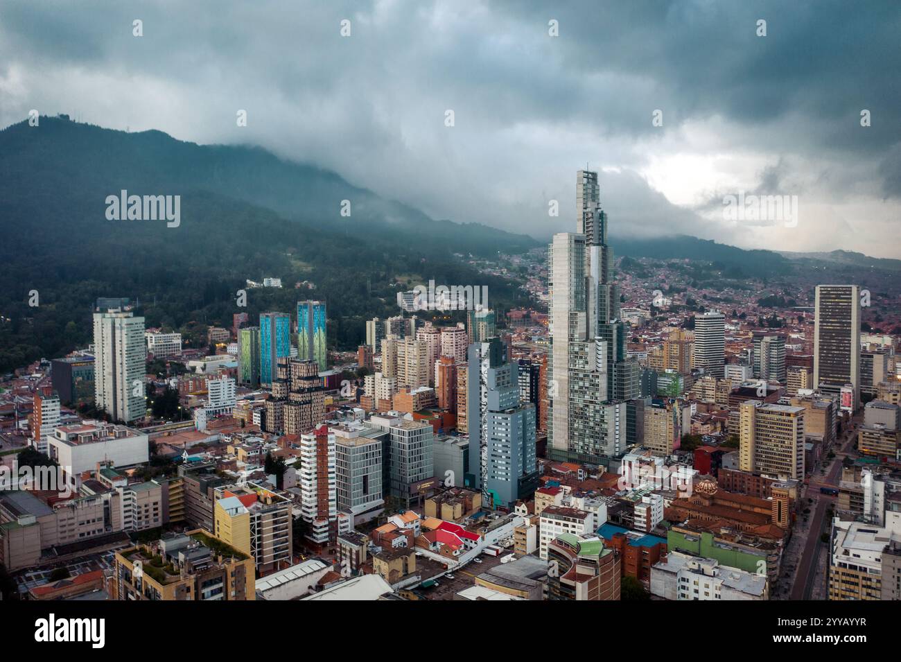Bogota Skyline during Sunset, Colombia Stock Photo - Alamy