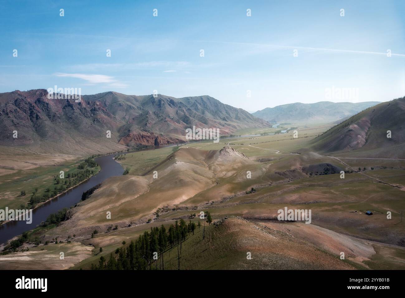 Aerial view mongolian hi-res stock photography and images - Alamy