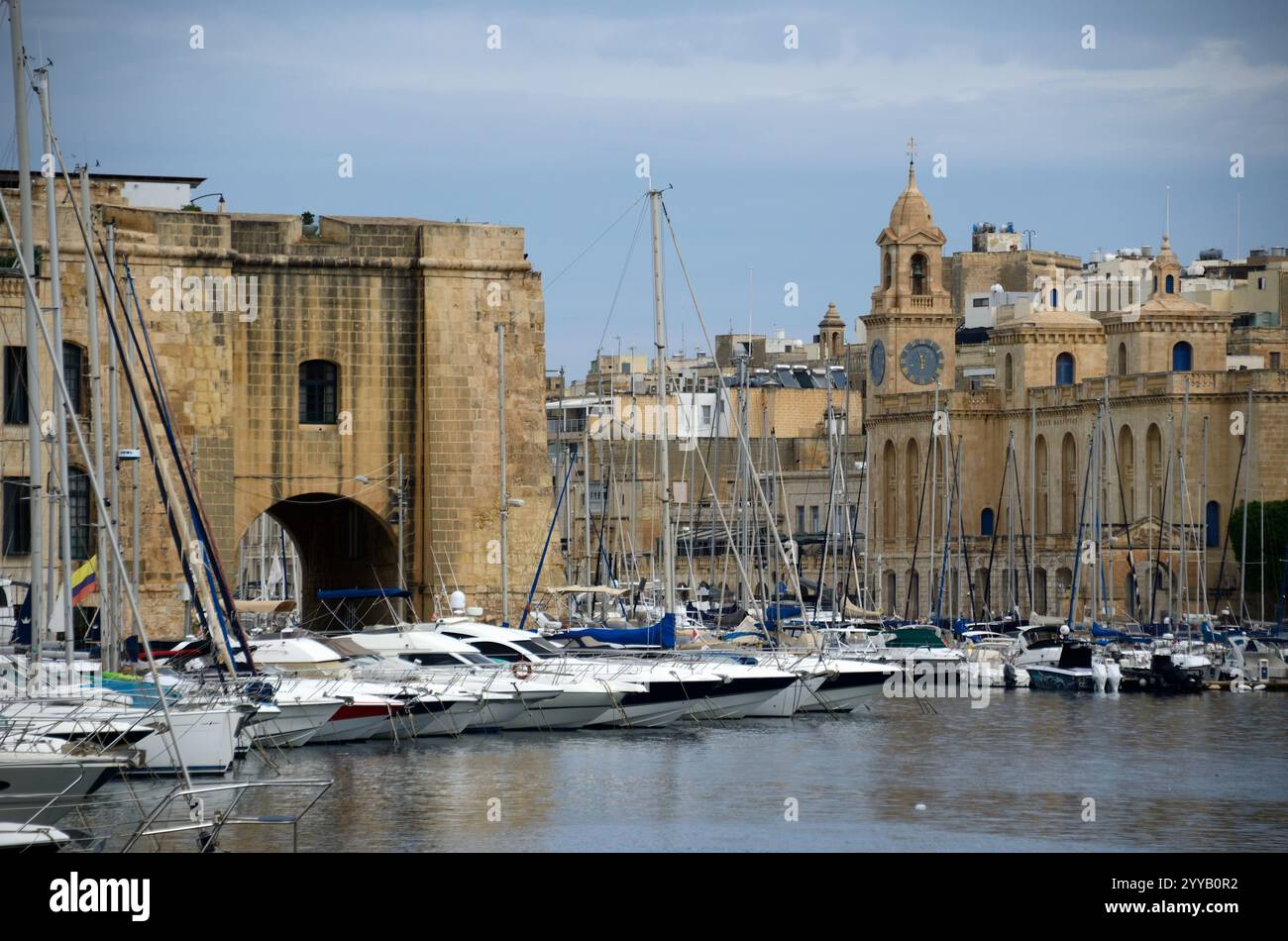 view from Bormla Waterfront, Cospicua-Bormla, Malta, Europe Stock Photo ...