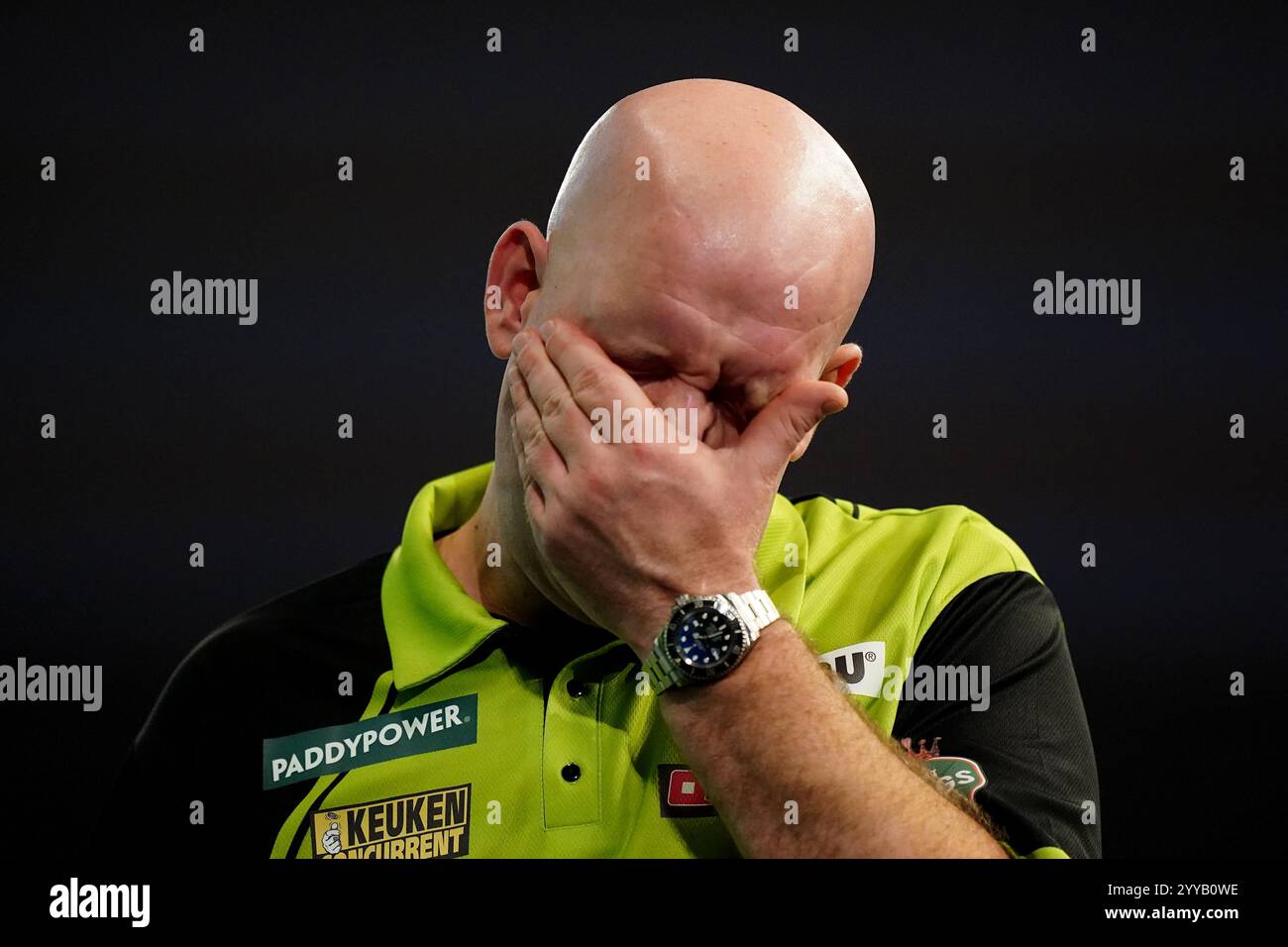 Michael van Gerwen after victory over James Hurrell (not pictured) in ...