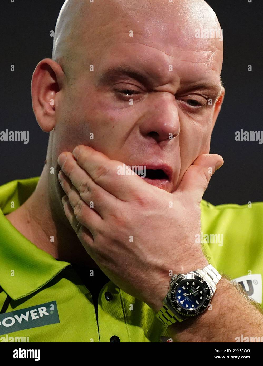 Michael van Gerwen after victory over James Hurrell (not pictured) in ...