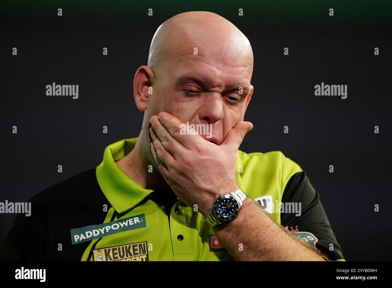Michael van Gerwen after victory over James Hurrell (not pictured) in ...