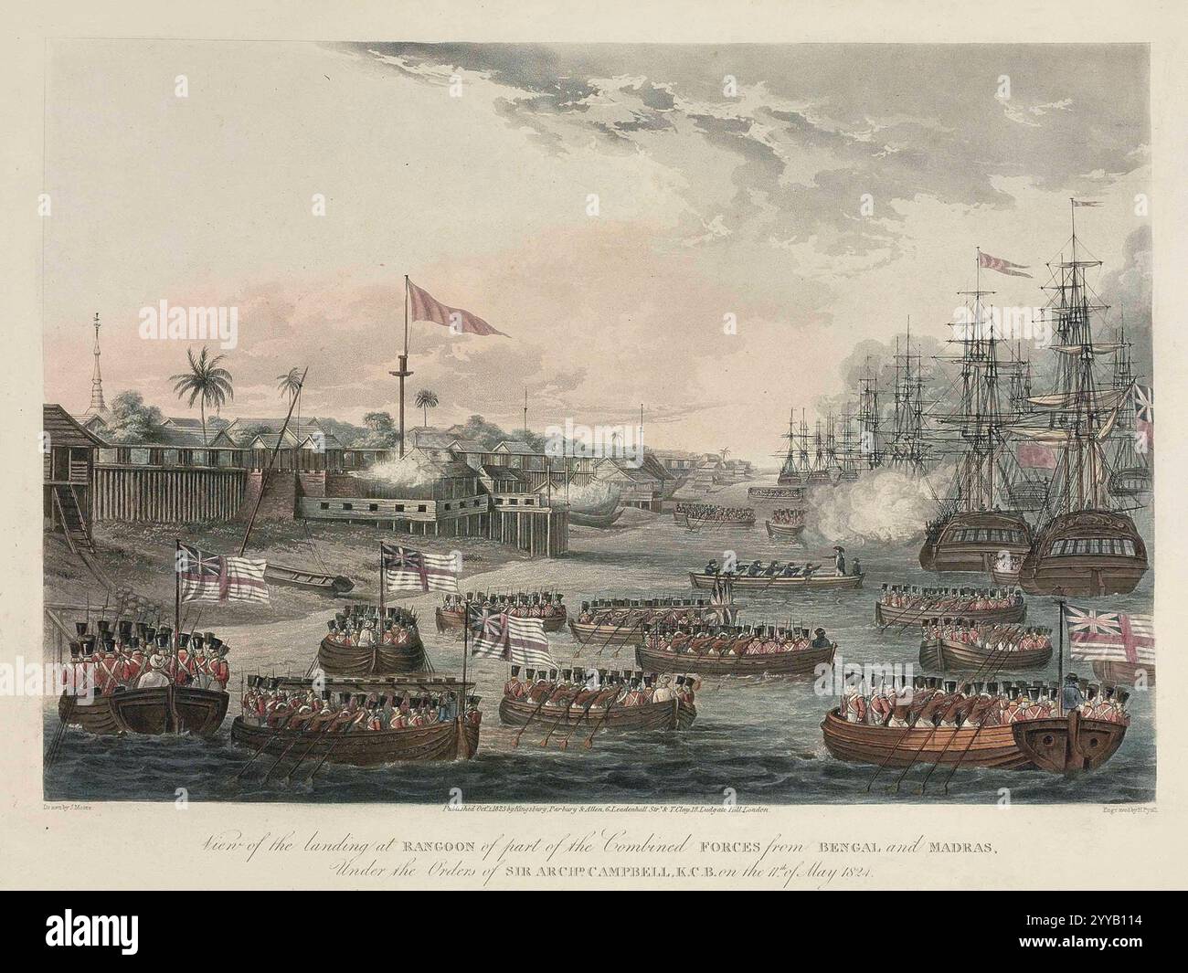 "Landing at Rangoon of part of the Combined Forces from Bengal and ...
