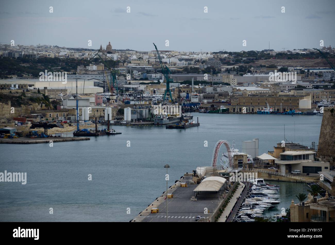 Valletta Waterfront, Floriana view from Upper Barrakka, Valletta, Malta ...