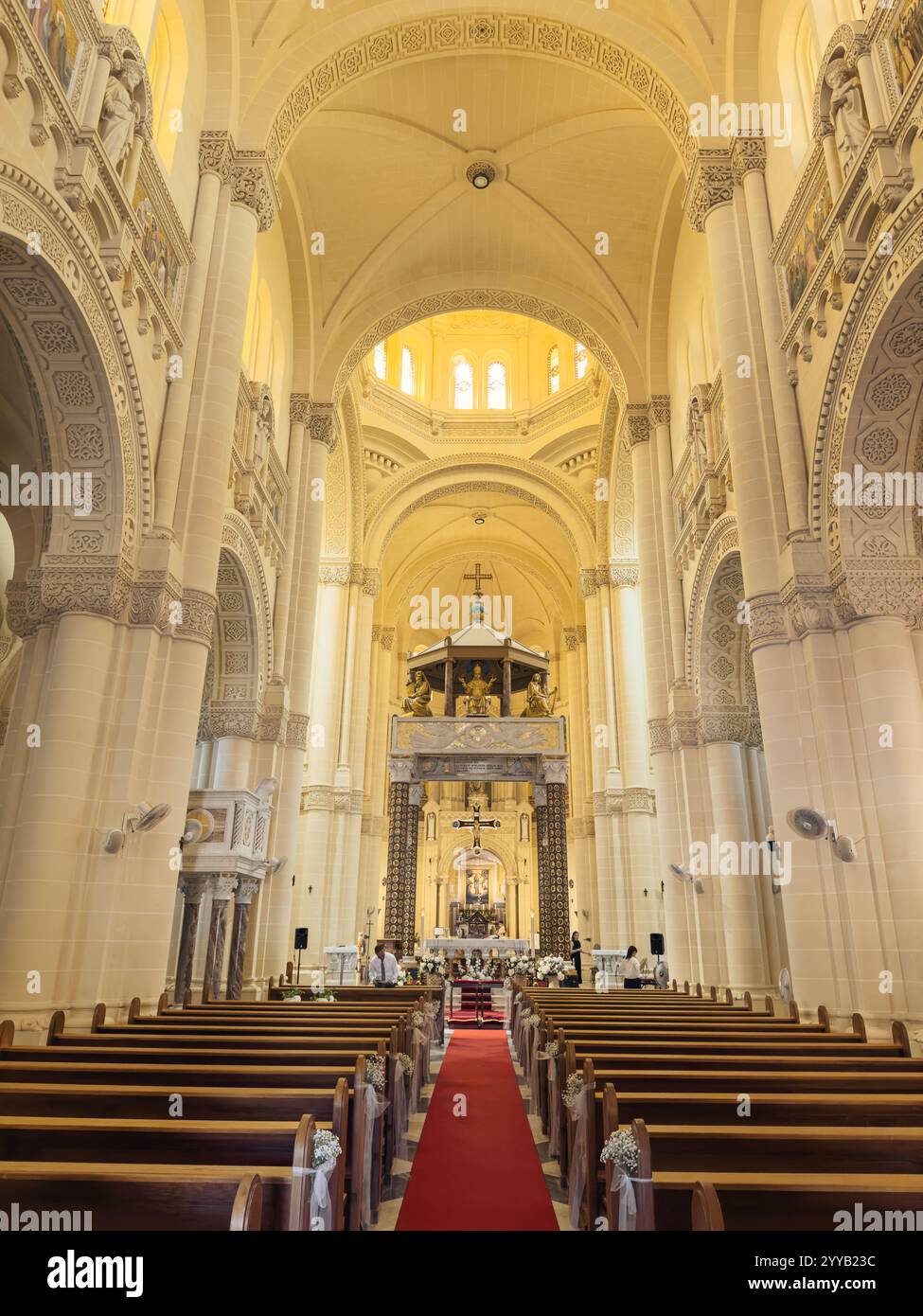 Gozo, Malta - June 8, 2024: interior of Basilica of the National Shrine ...