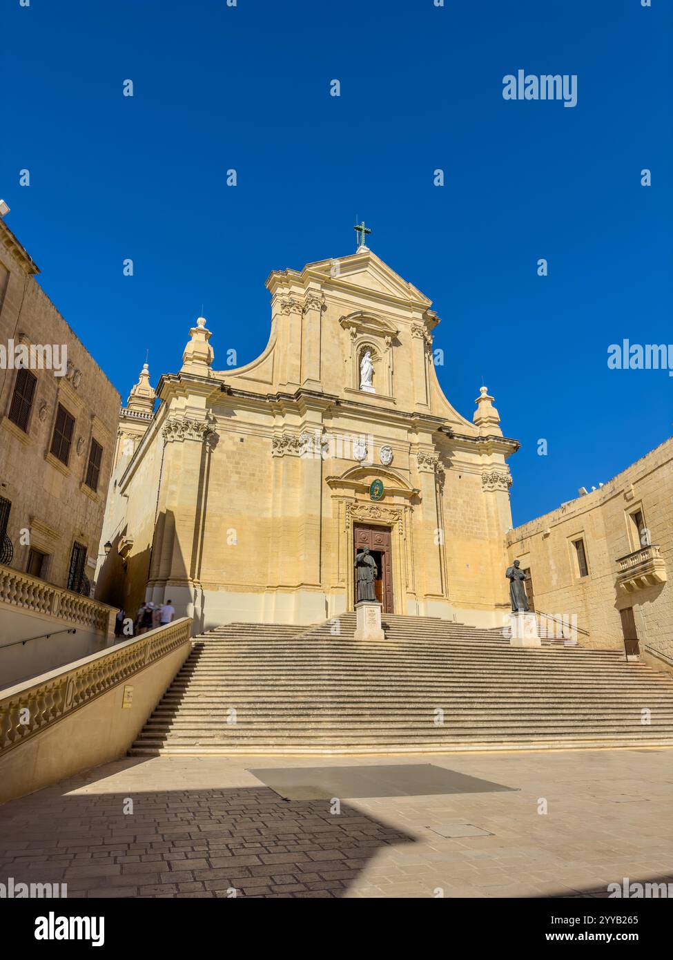 Facade of Rabat Cathedral on the island of Gozo (Malta Stock Photo - Alamy