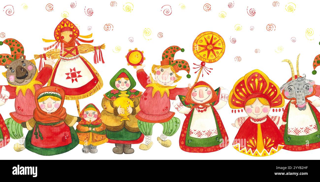 Seamless border colorful cartoon hi-res stock photography and images ...