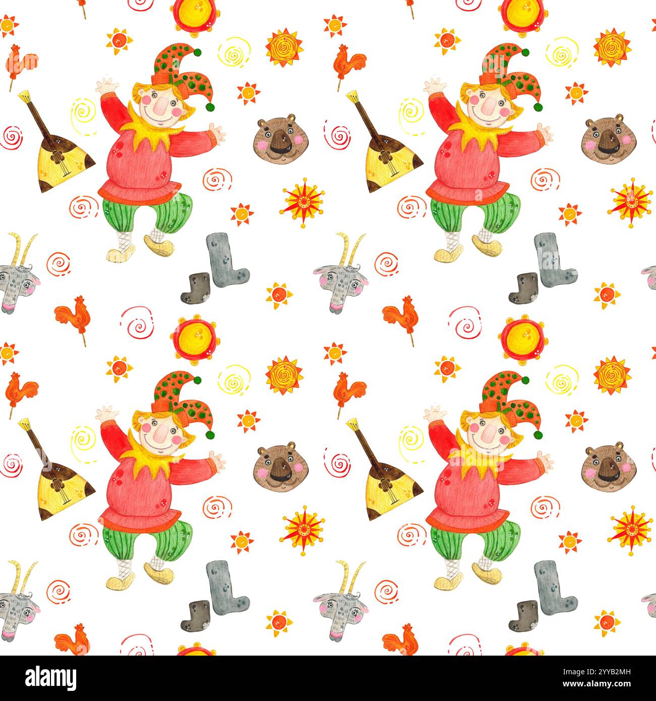 Seamless pattern for the holiday of Maslenitsa, folk festivals ...