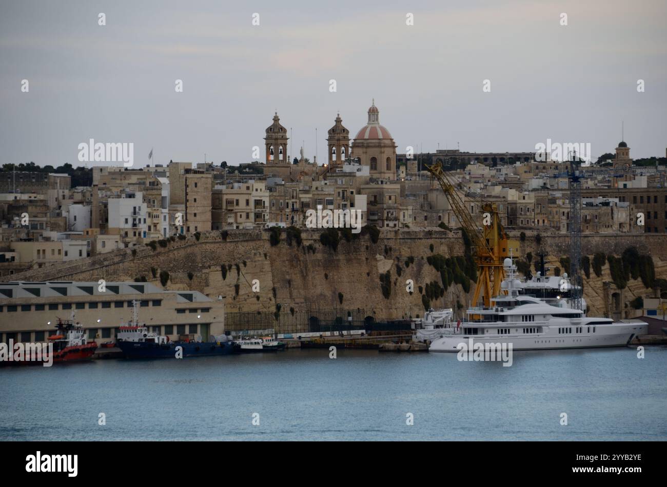 Isla-Senglea view from Floriana, Malta, Europe Stock Photo - Alamy