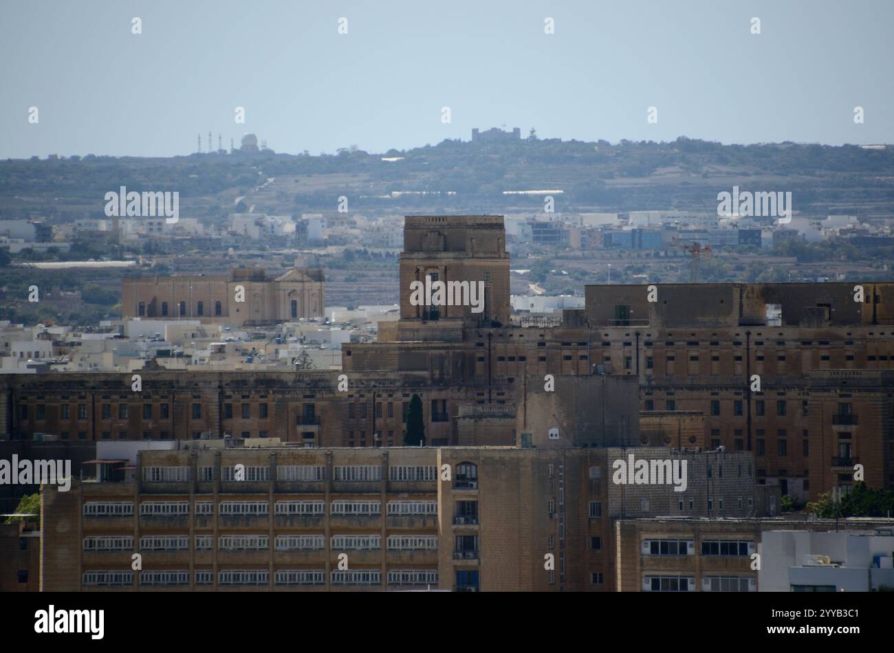 St. Luke's Hospital, Pietà view from St. Andrew Bastion, Valletta ...