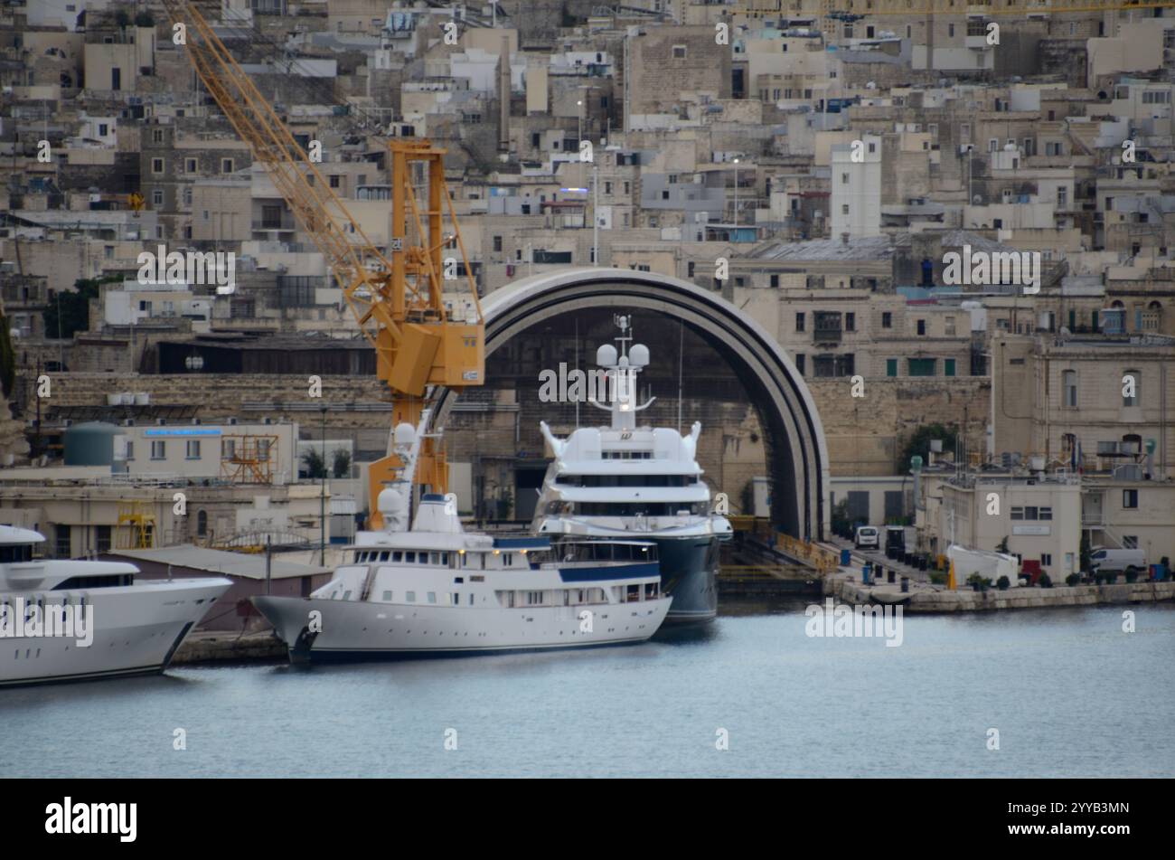 Dock No. 3, Cospicua-Bormla view from King George V Park, Floriana ...