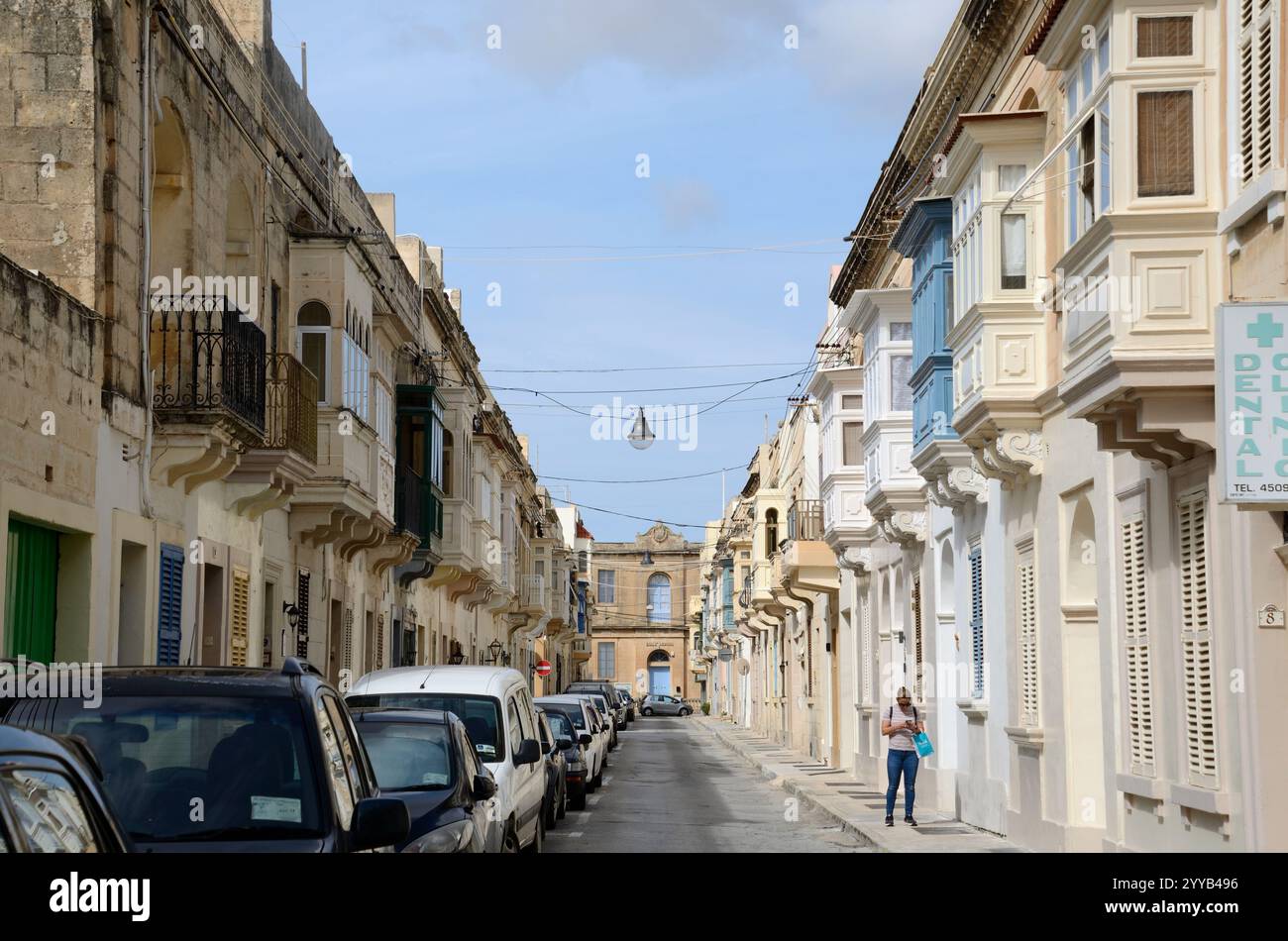 Konti Ruggieru Street from Triq Gorg Borg Olivier, Rabat, Malta, Europe ...