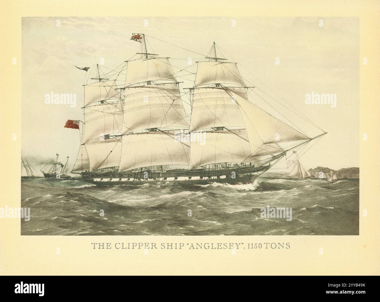 The clipper ship Anglesey at 1150 tons was bult in London, probably by ...