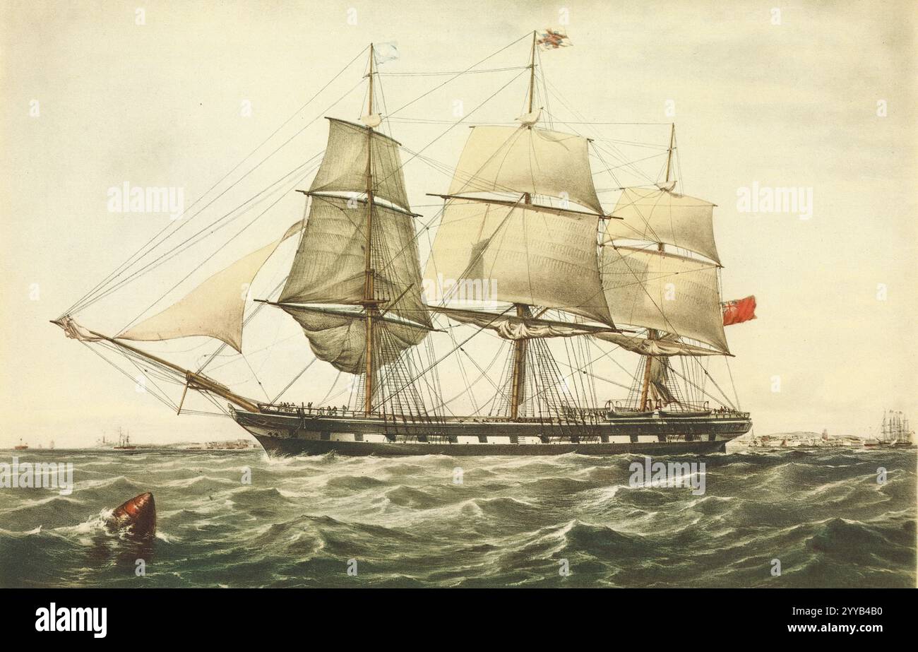 The ship Windsor Castle at 1250 tons. Windsor Castle was a wooden ...