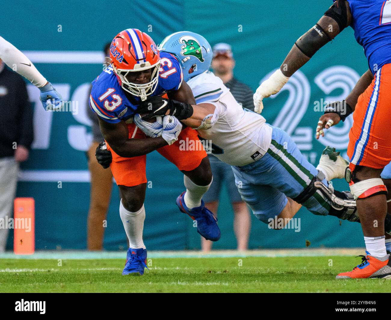 Tampa, USA. 20th Dec, 2024. December 20, 2024: Florida Gators running back Jadan Baugh (13 ...