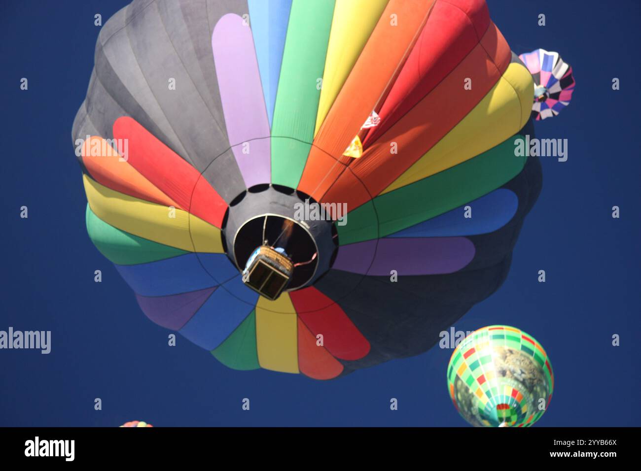 Flying high in hot air balloons over Albuquerque New Mexico Stock Photo ...