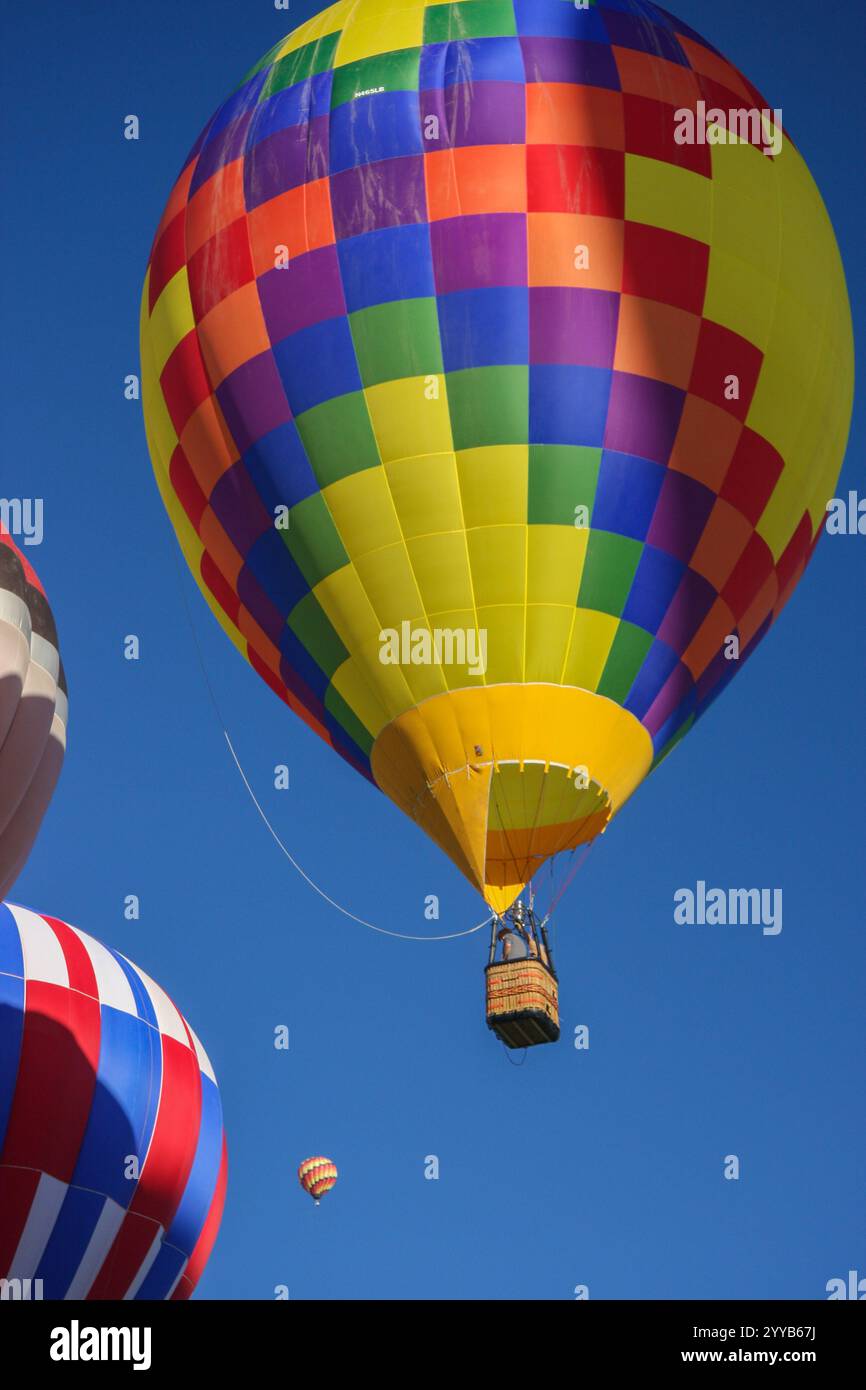 Flying high in hot air balloons over Albuquerque New Mexico Stock Photo ...