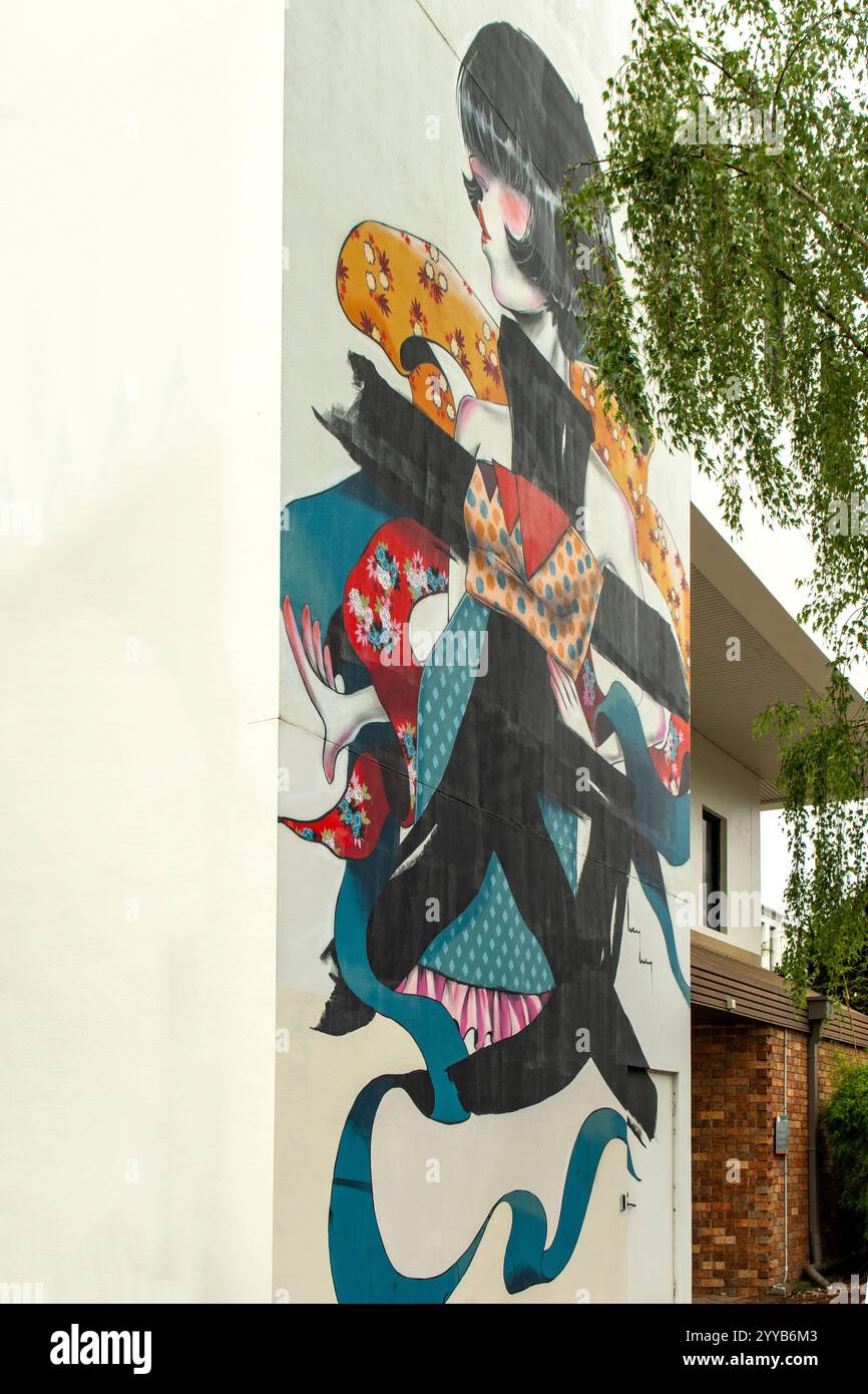 Street Art by Lucy Lucy, Box Hill, Victoria, Australia Stock Photo - Alamy